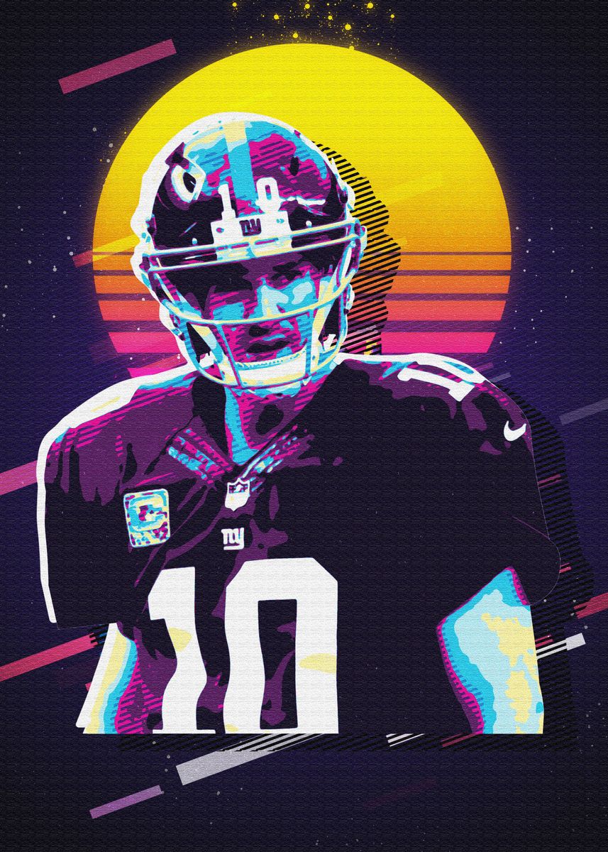 'Eli Manning' Poster, picture, metal print, paint by Hartmans | Displate