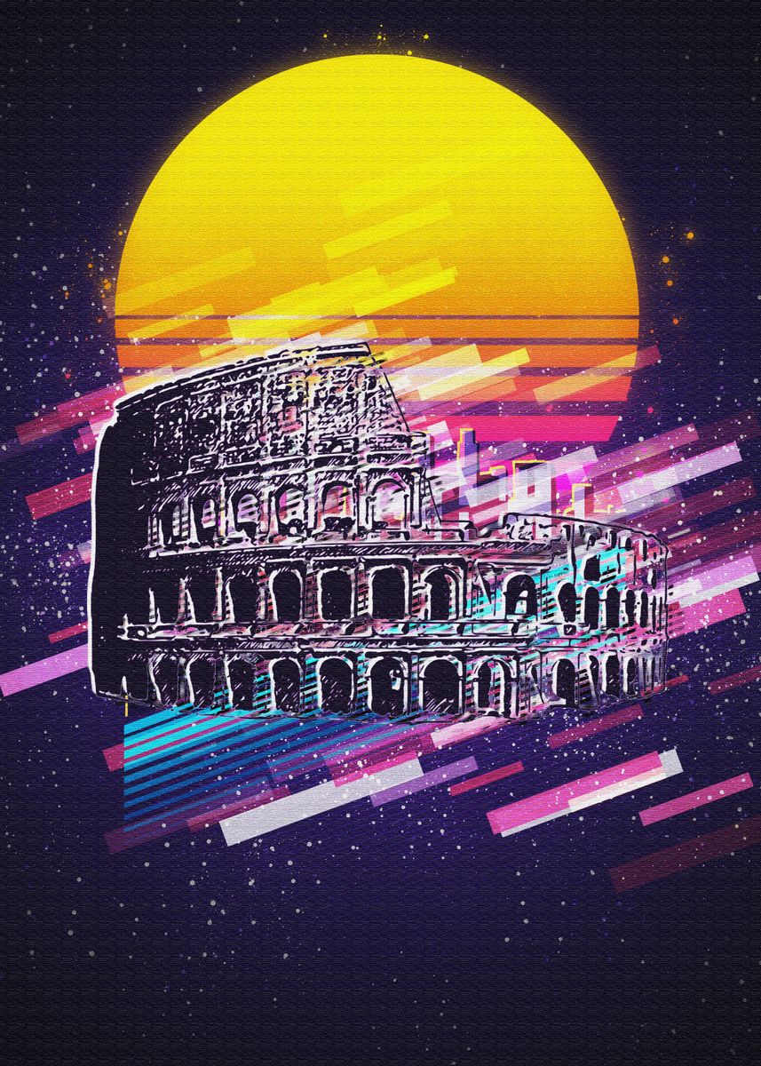 'The Roman Colosseum' Poster, picture, metal print, paint by olsenwood ...