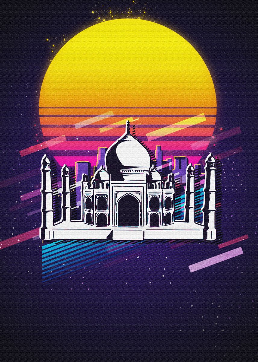 'Taj Mahal' Poster, picture, metal print, paint by savage | Displate