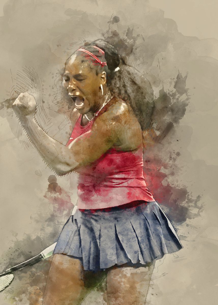 'Serena Williams' Poster, picture, metal print, paint by VEC Group ...