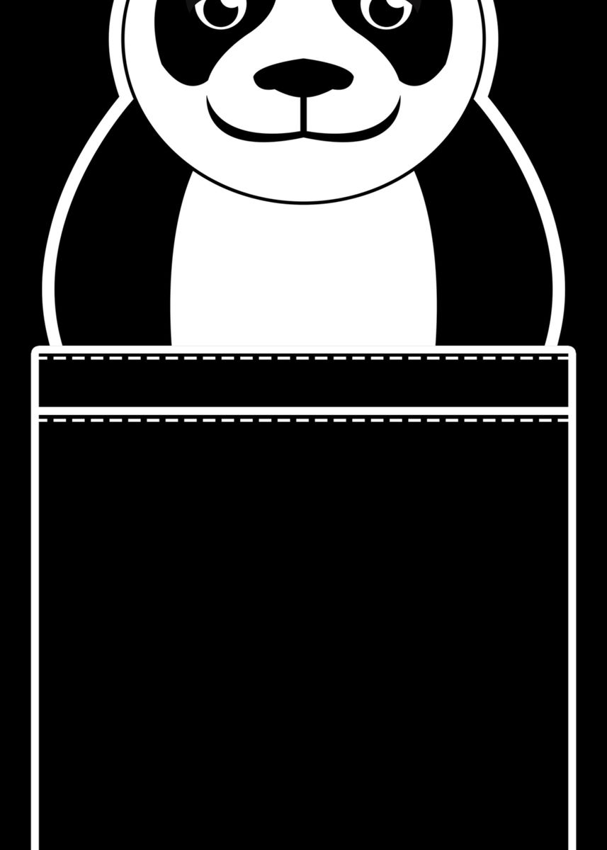 'Panda Pocket' Poster, picture, metal print, paint by John DonJoe ...