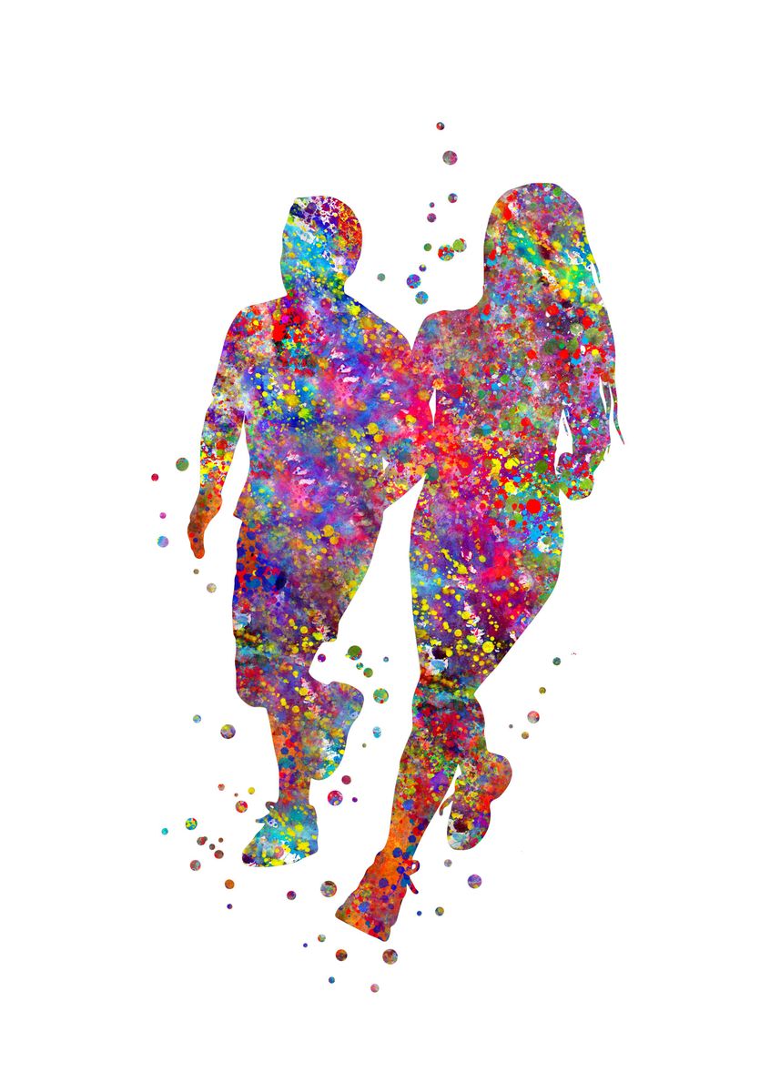 'Runner couple ' Poster by RosaliasArt | Displate