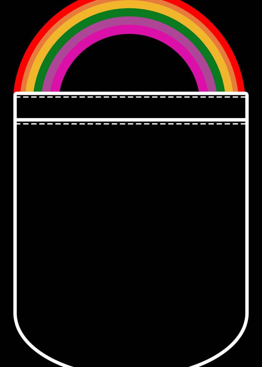 'Rainbow Pocket' Poster, picture, metal print, paint by John DonJoe ...