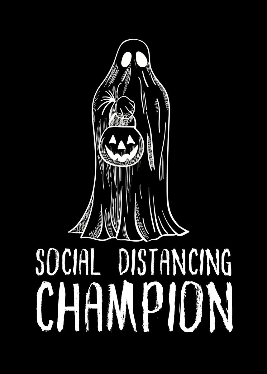 'Social Distancing Champion' Poster, picture, metal print, paint by ...