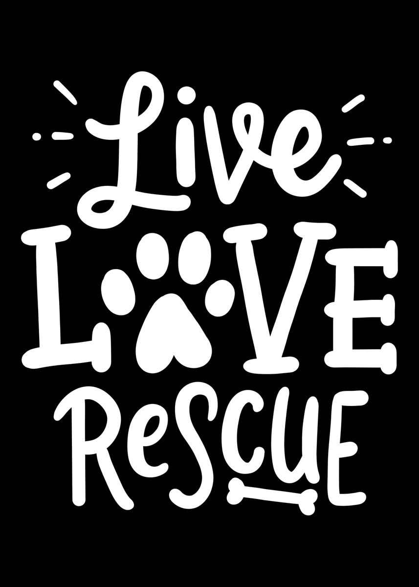 'Rescue Dog Adoption' Poster, picture, metal print, paint by BLVCKPLATE ...