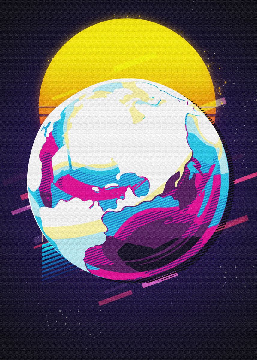 'Safe Earth' Poster, picture, metal print, paint by savage | Displate