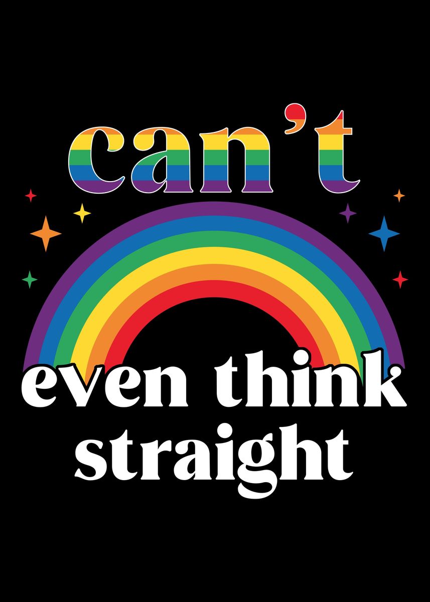 'LGBT Think Straight' Poster by Cooldruck | Displate