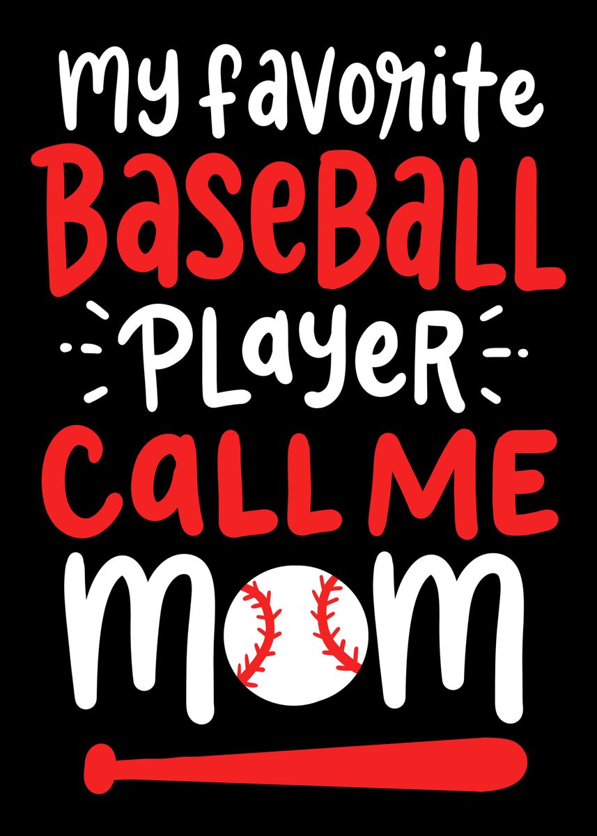 'Baseball Player Mom' Poster by BLVCKPLATE | Displate