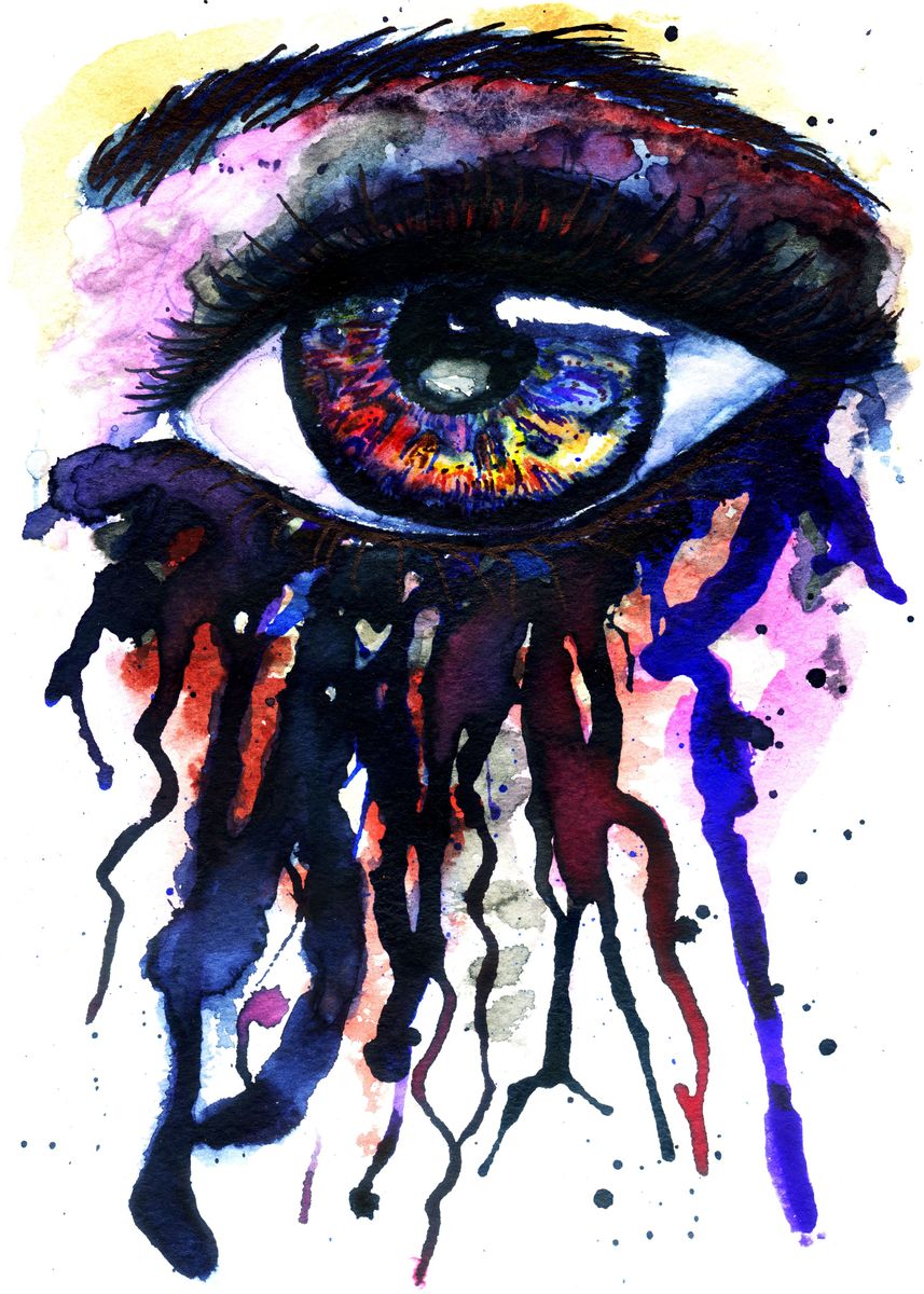 'Rainbow eye art' Poster, picture, metal print, paint by AnnArtshock ...
