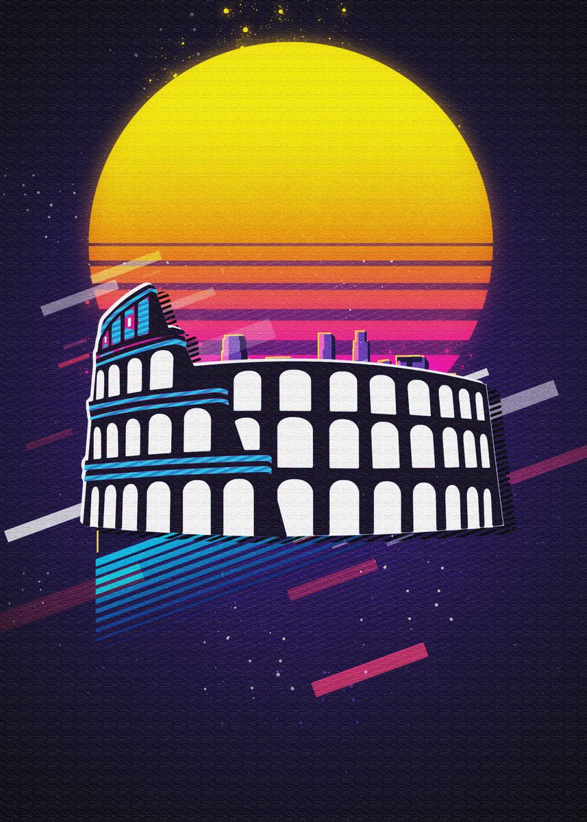 'The Roman Colosseum' Poster by olsenwood | Displate