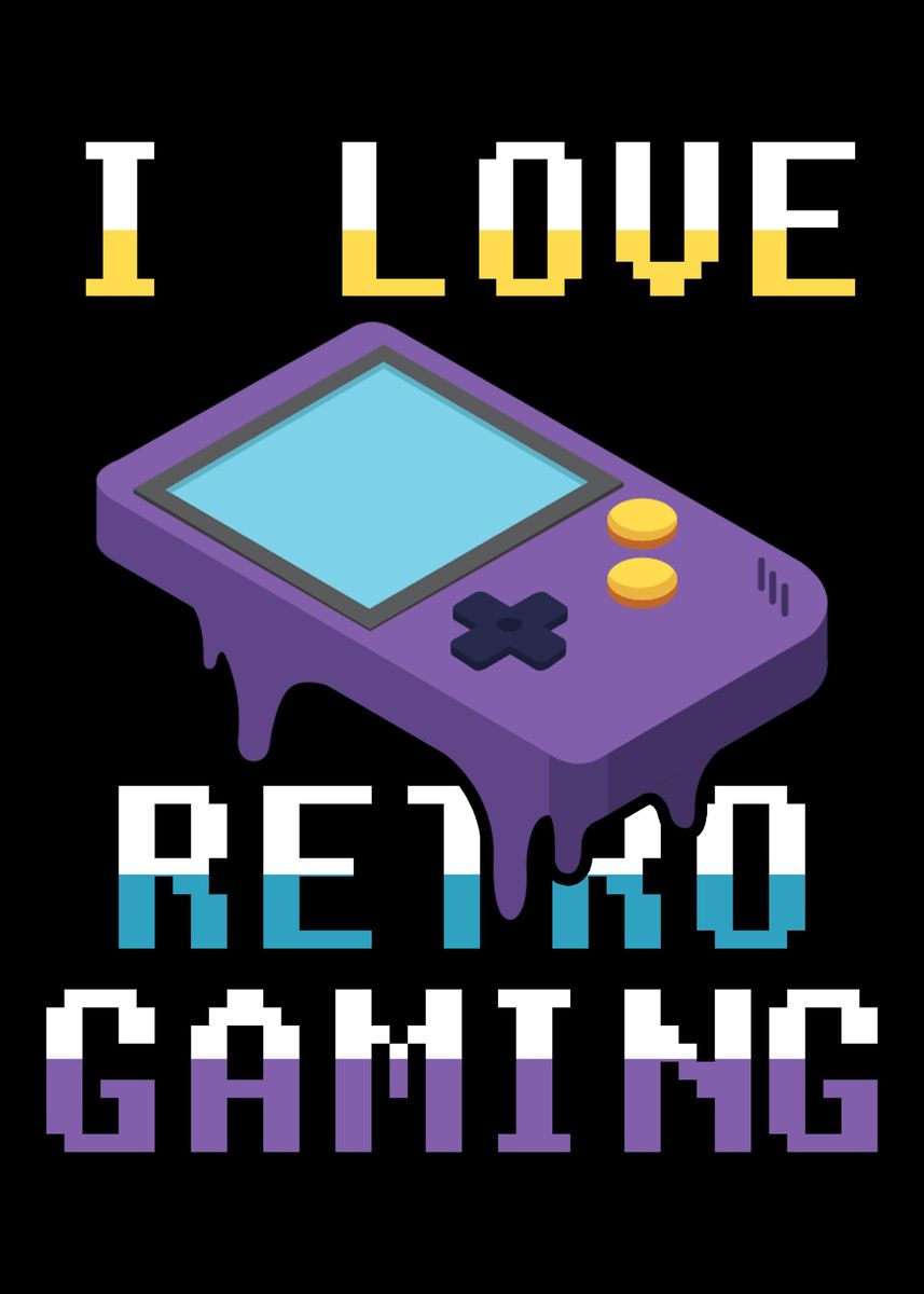 'I love retro gaming Game' Poster by ankarsdesign | Displate