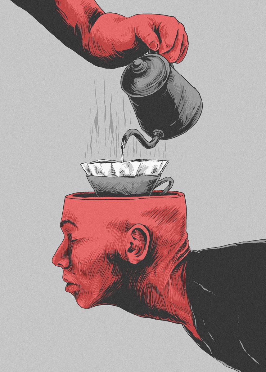 'Coffee Addict' Poster by Ajay Ahdiyat | Displate