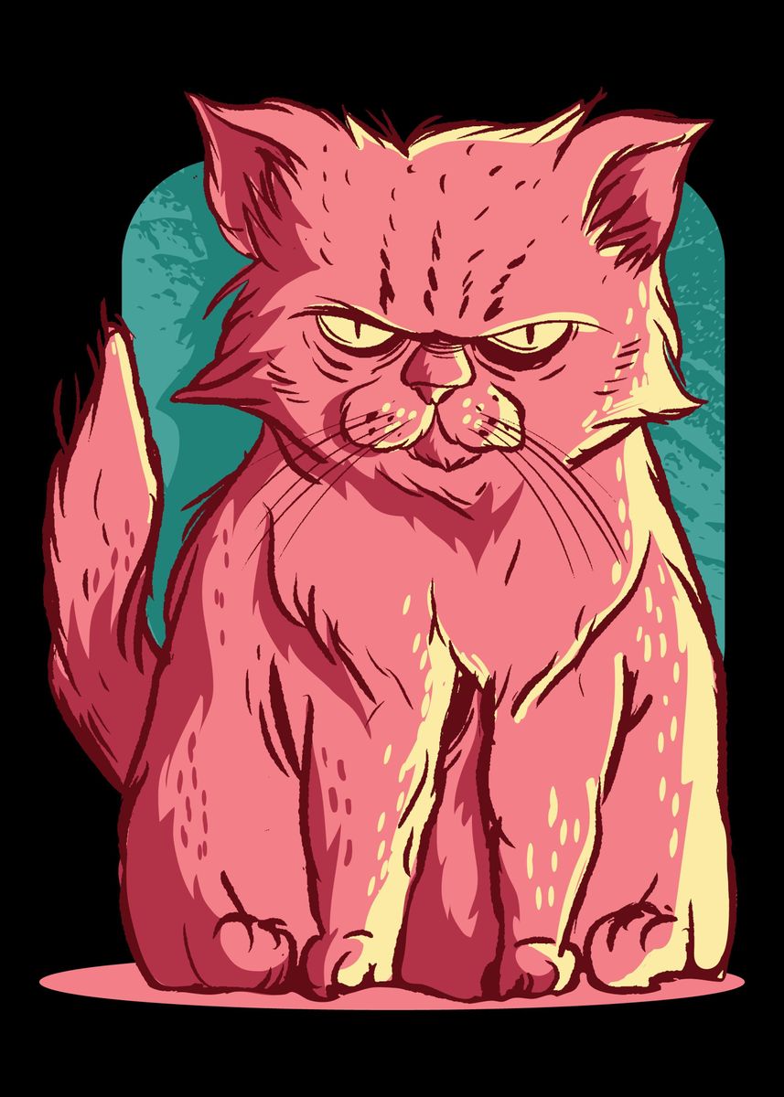 'Grumpy' Poster, picture, metal print, paint by Stefanie Herrmann ...