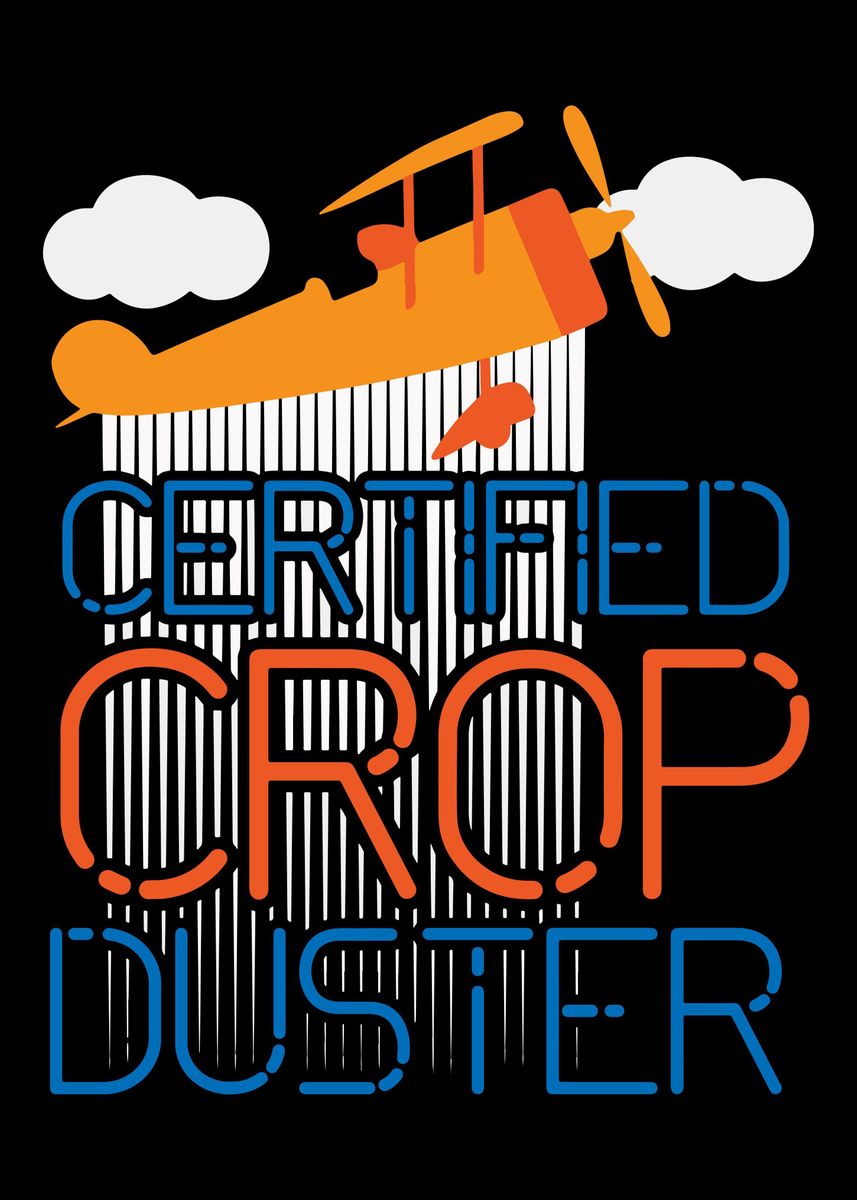 'Crop Duster Farmer' Poster, picture, metal print, paint by Sebastian ...