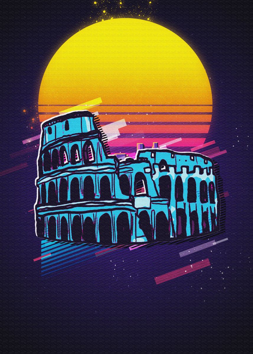 'The Roman Colosseum' Poster, picture, metal print, paint by olsenwood ...