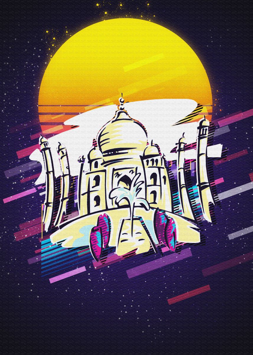 'Taj Mahal' Poster, picture, metal print, paint by savage | Displate