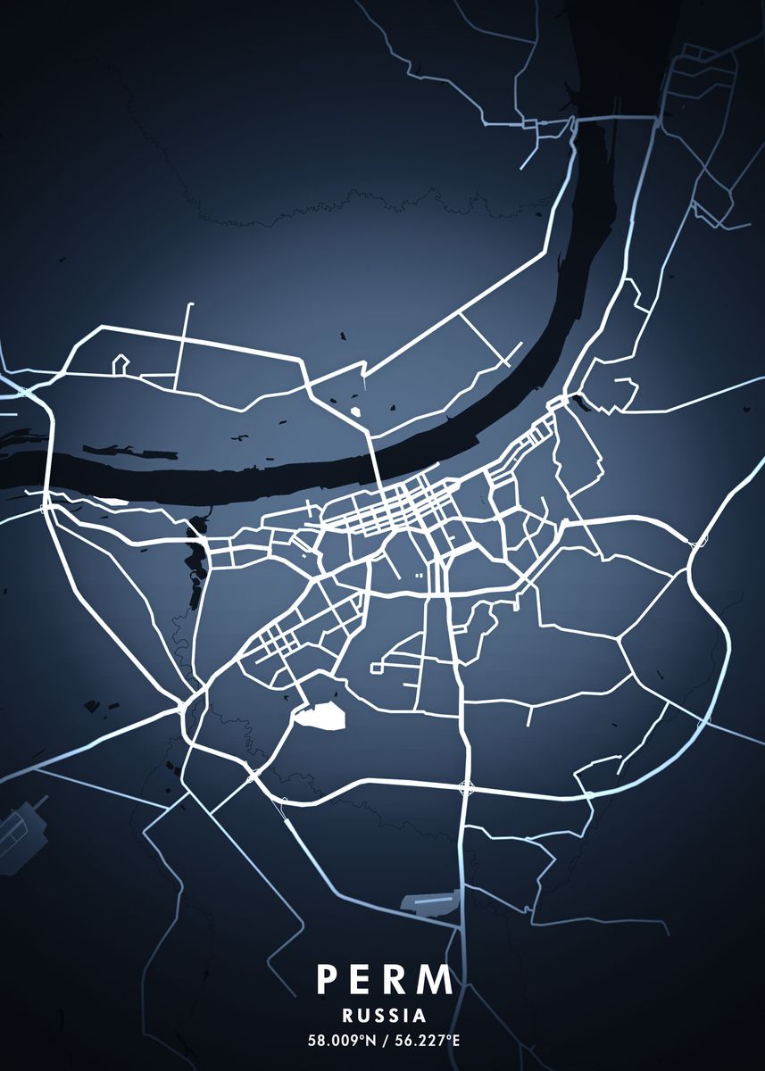 'Perm Map Posters' Poster, picture, metal print, paint by Merah Djoeang ...