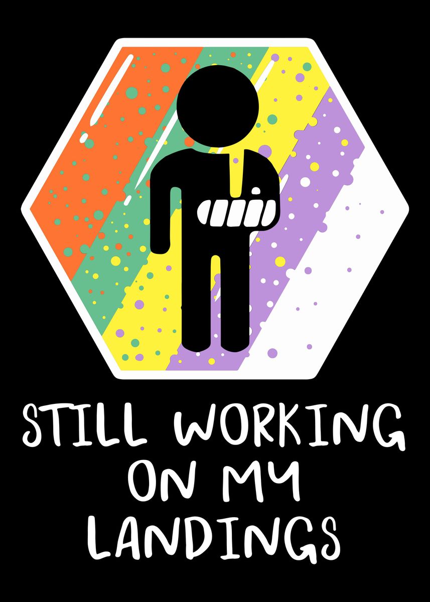 'Still Working On Landings' Poster, picture, metal print, paint by Timo ...