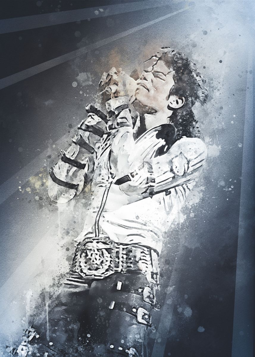 'Michael Jackson Retro' Poster, picture, metal print, paint by Muhammad ...