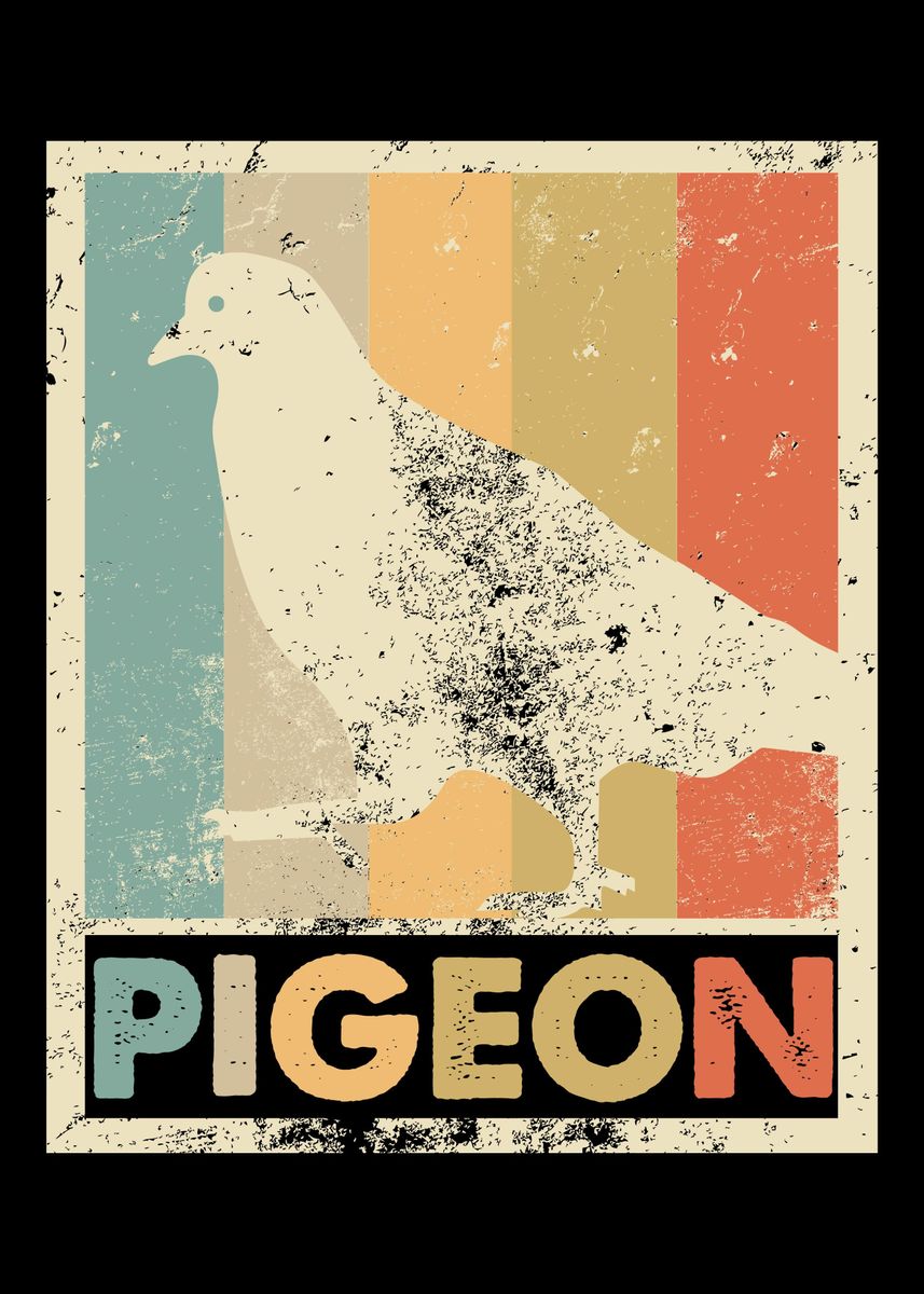 'Pigeon' Poster, picture, metal print, paint by Stefanie Herrmann ...