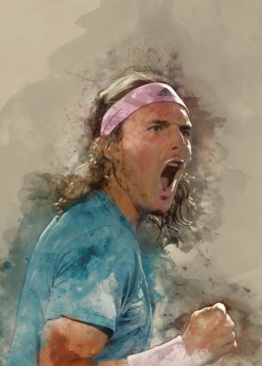 'Stefanos Tsitsipas' Poster by VEC Group | Displate