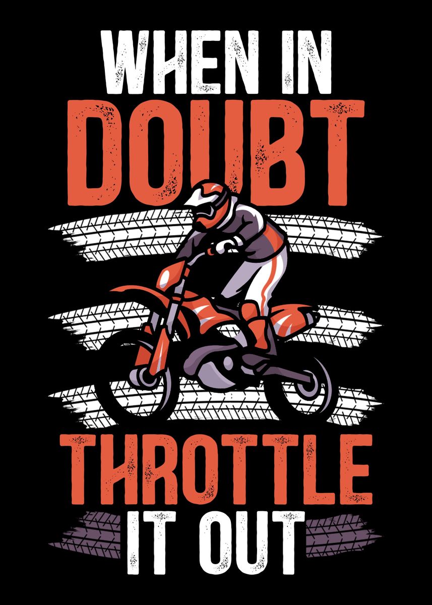 'Dirtbiking Biker Dirtbike' Poster, picture, metal print, paint by ...