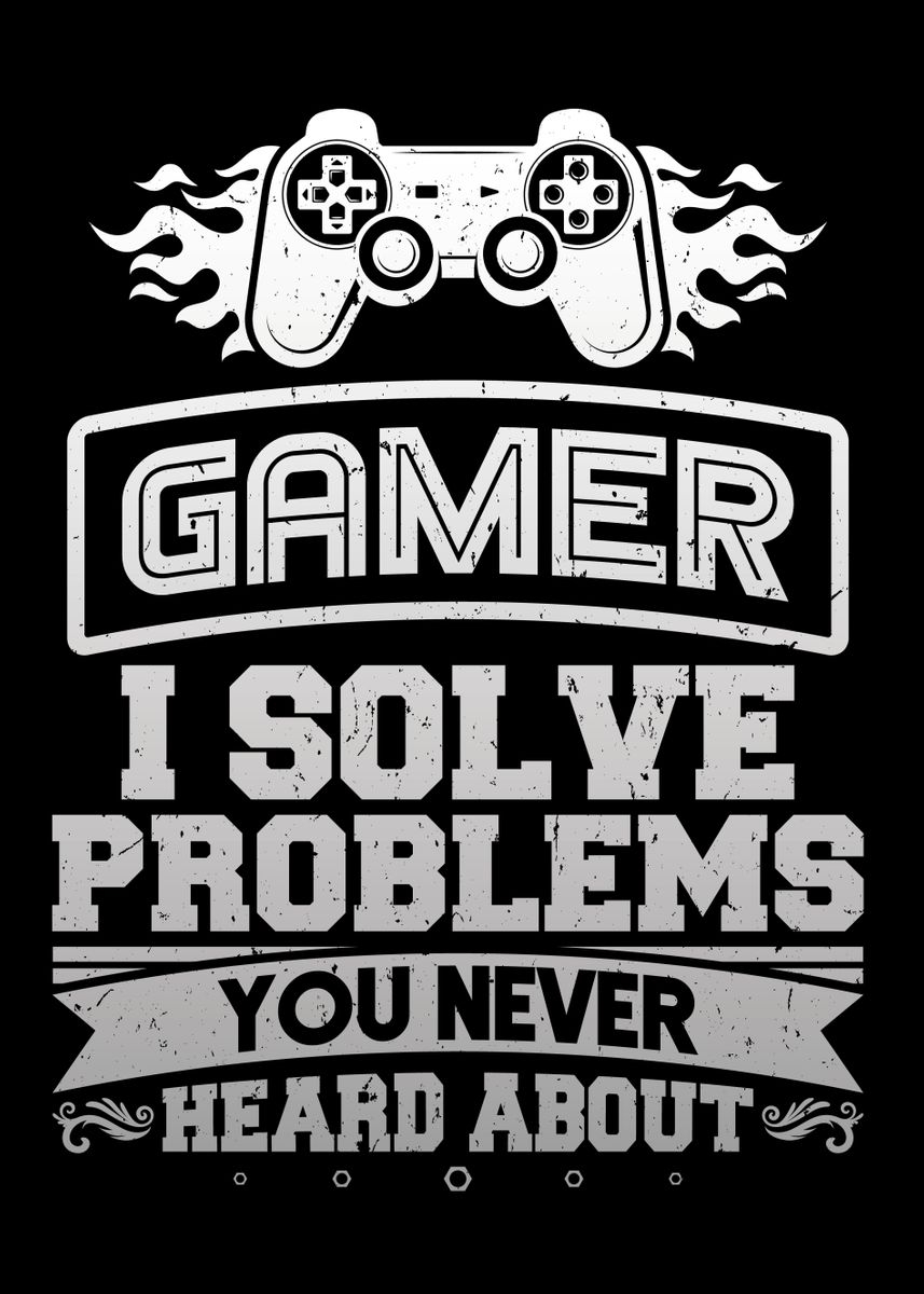 'Gamer Gaming Video Games' Poster, picture, metal print, paint by ...