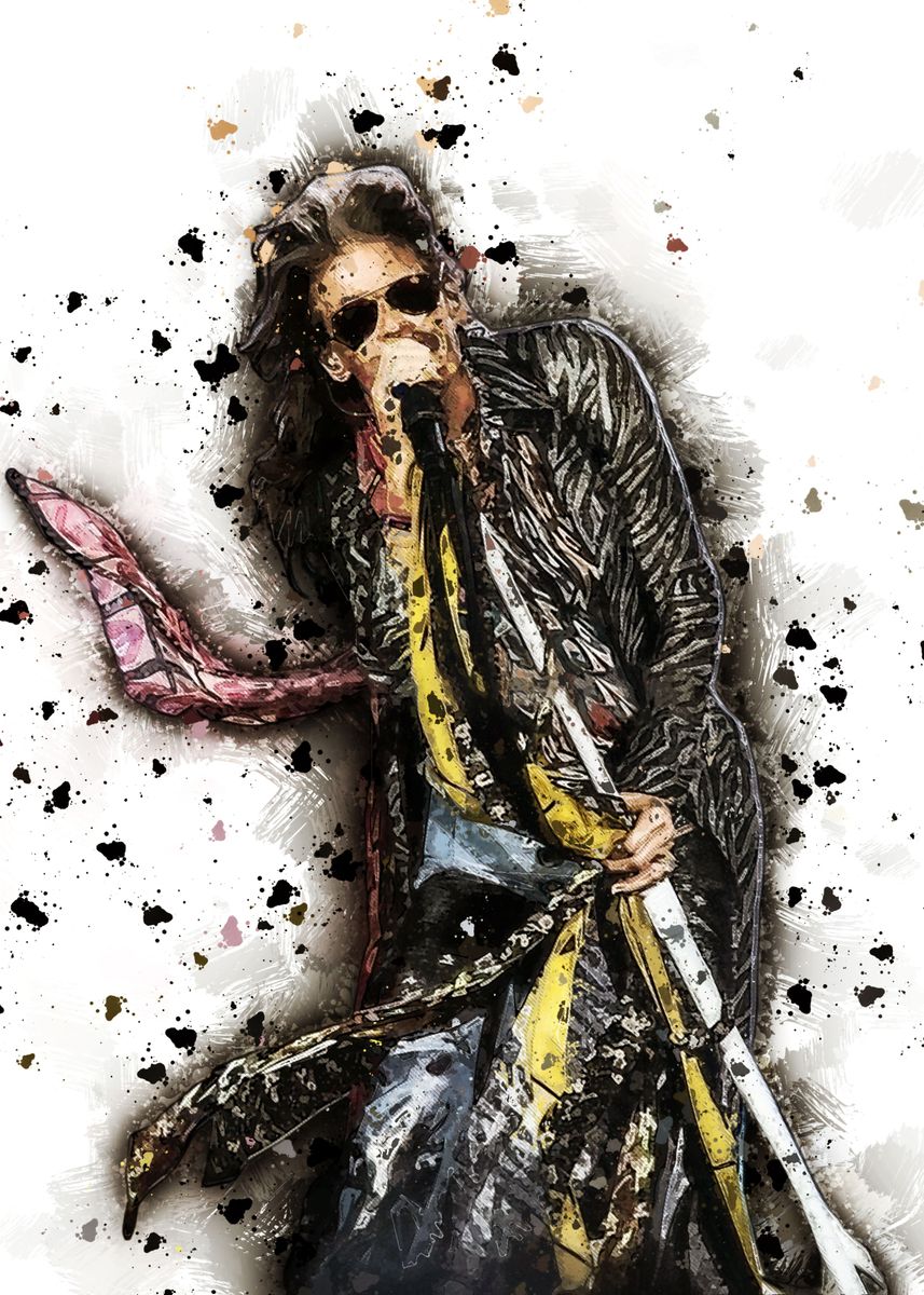 'Steven Tyler' Poster, picture, metal print, paint by HD TEAM | Displate