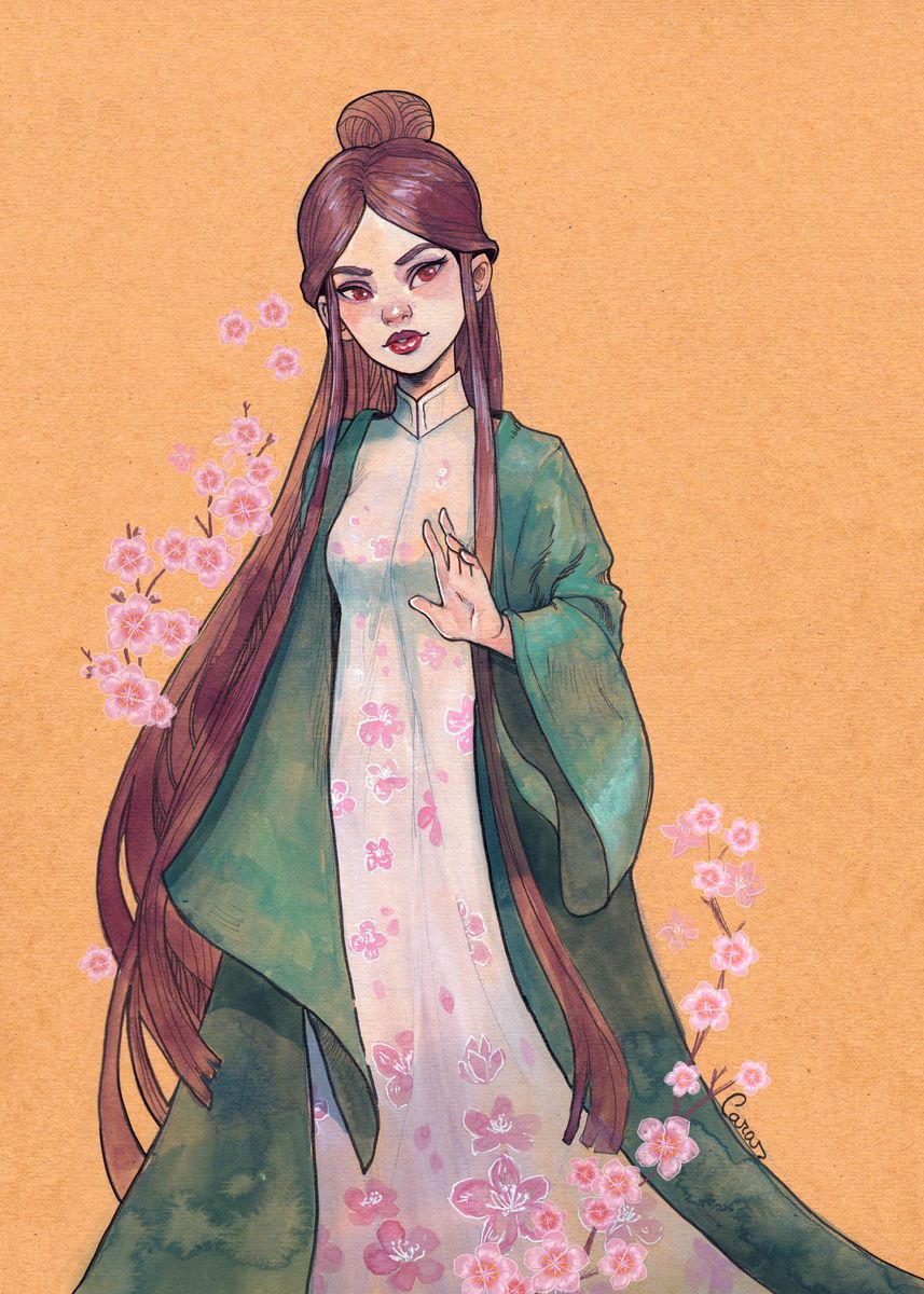 'Cherry Blossoms' Poster, picture, metal print, paint by Alexandra ...