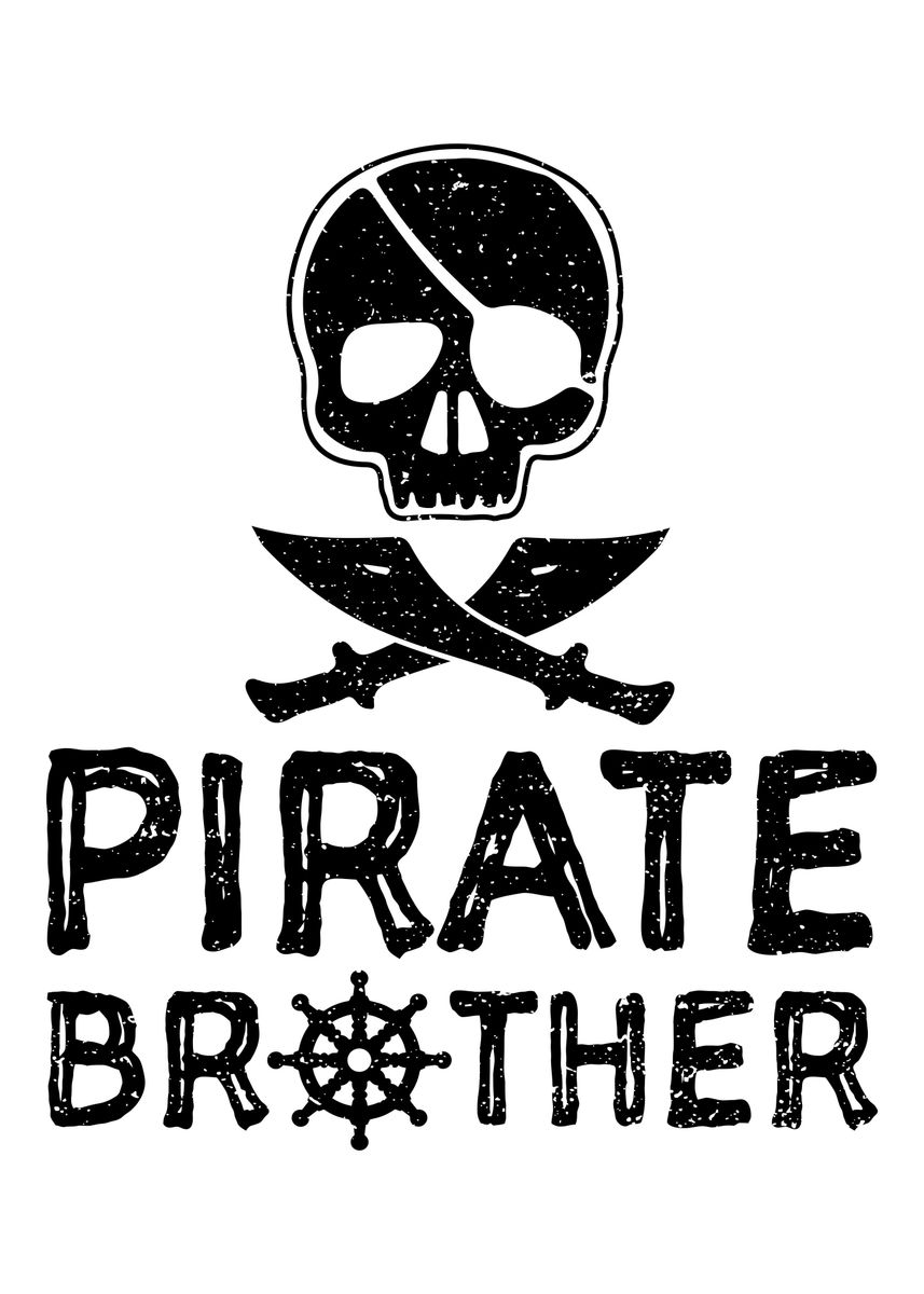 'Pirate Brother' Poster, picture, metal print, paint by DesignsByJnk5 ...