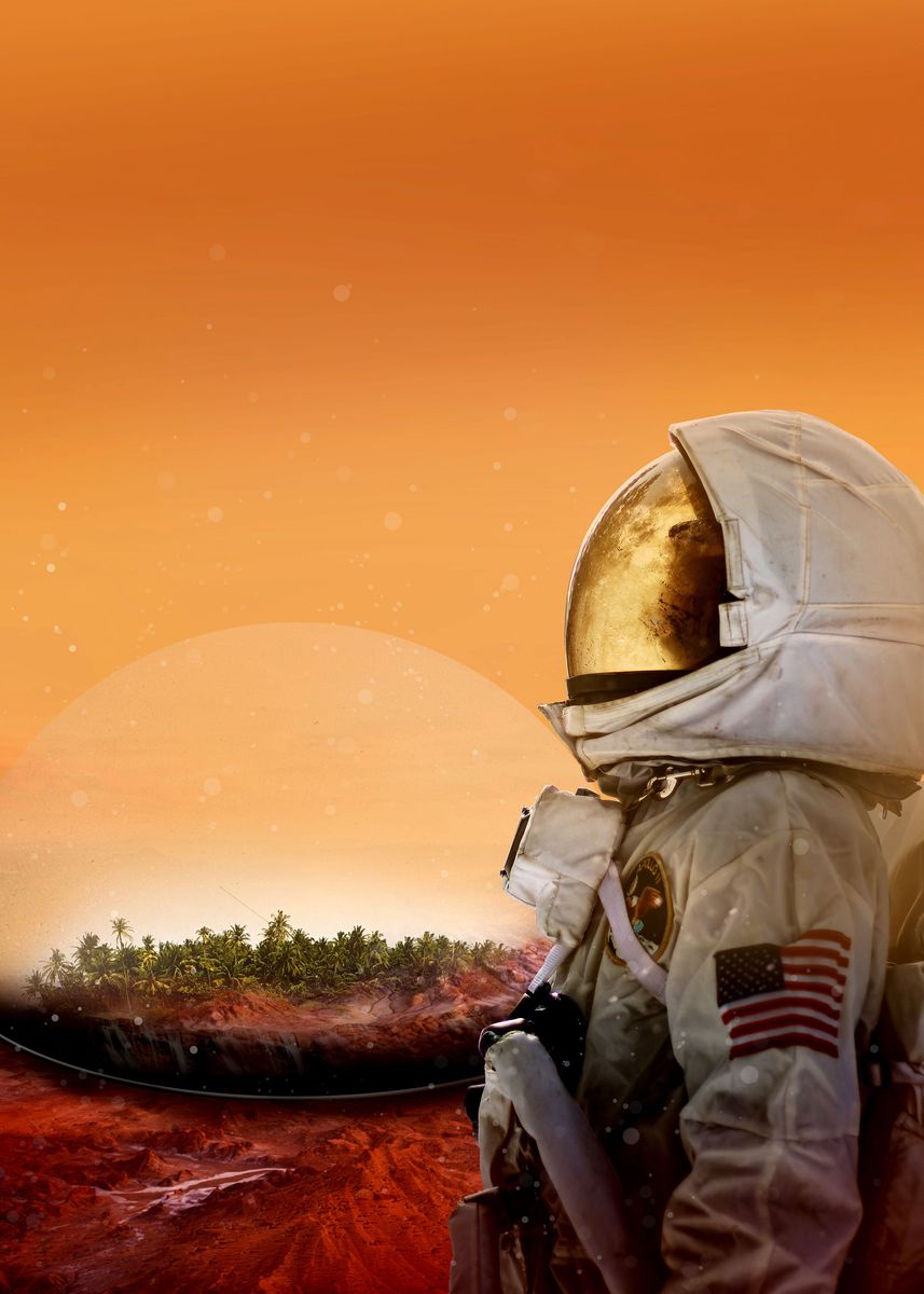 'Hunt for life on Mars' Poster, picture, metal print, paint by Shamoon ...