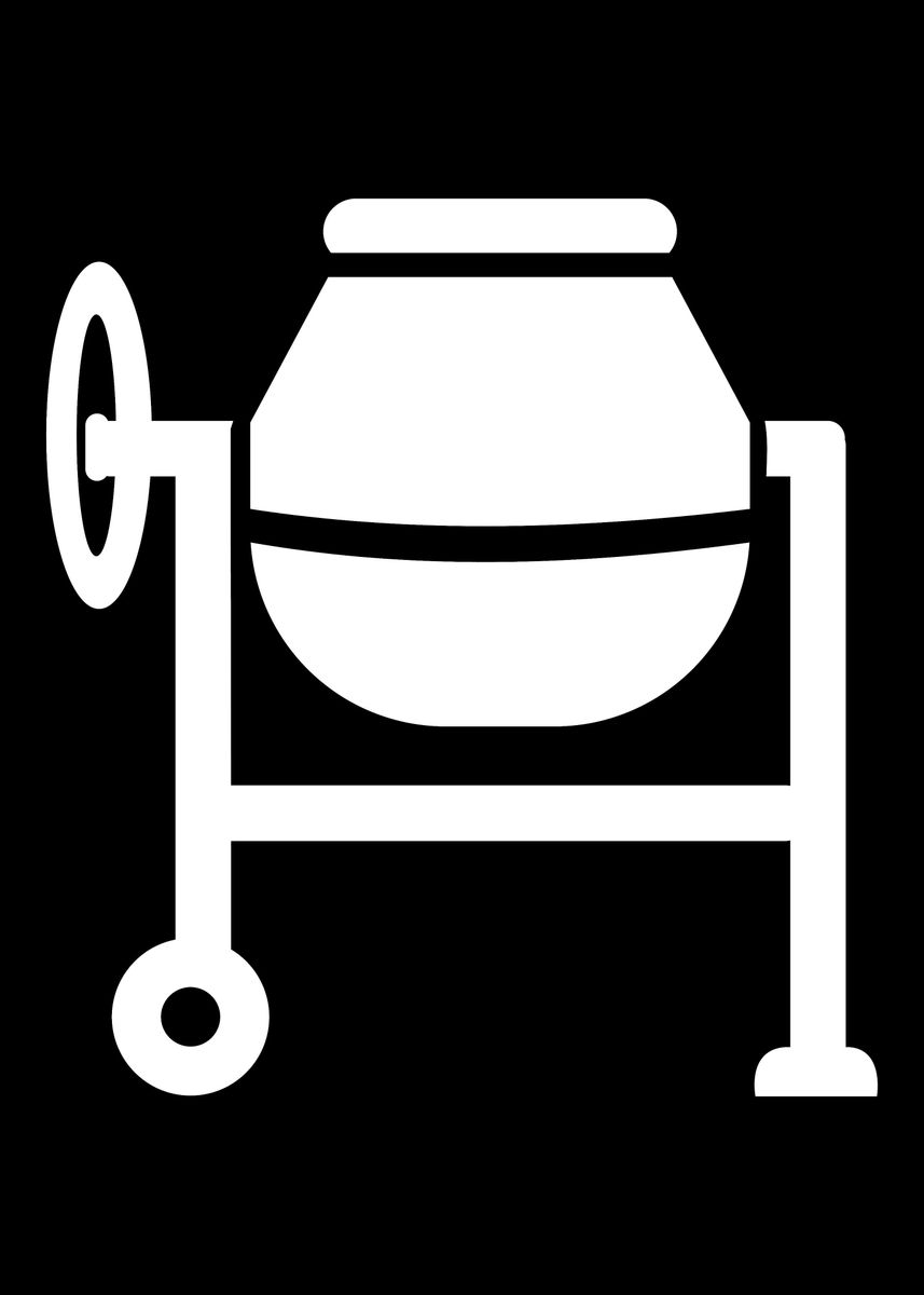 'Cement mixer' Poster, picture, metal print, paint by Designzz | Displate