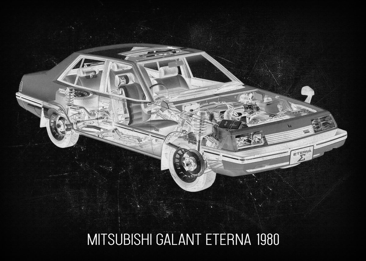 'Mitsubishi Galant Eterna' Poster by JAT DESIGNS | Displate