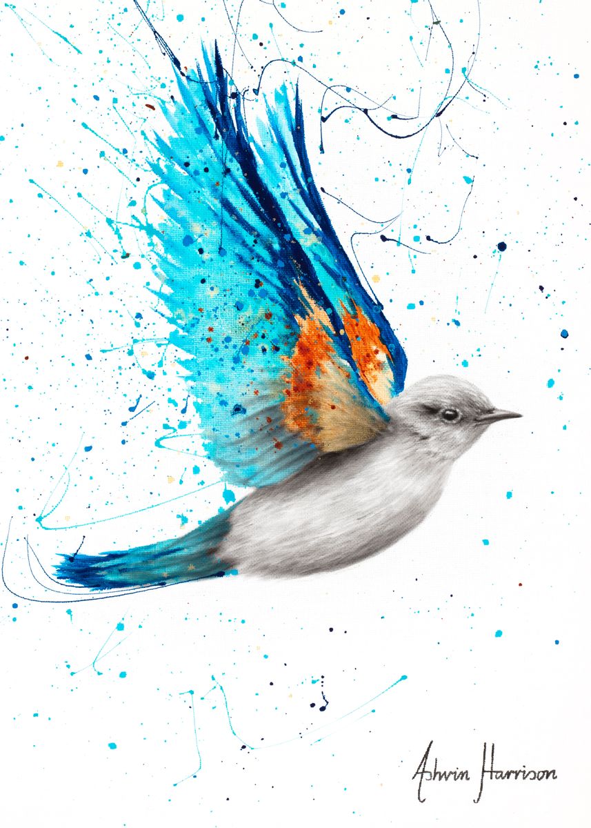 'Happy Blue' Poster, picture, metal print, paint by Ashvin Harrison ...