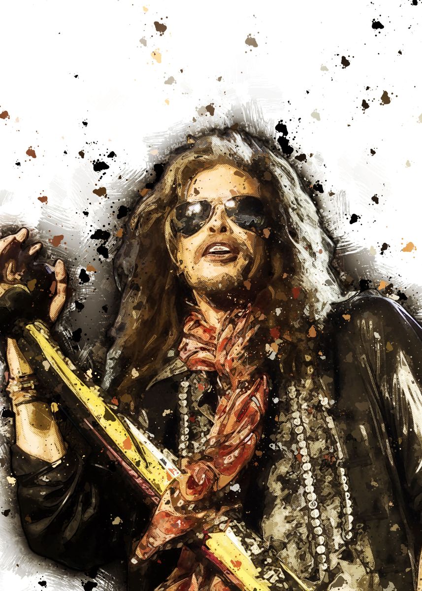 'Steven Tyler' Poster, picture, metal print, paint by HD TEAM | Displate