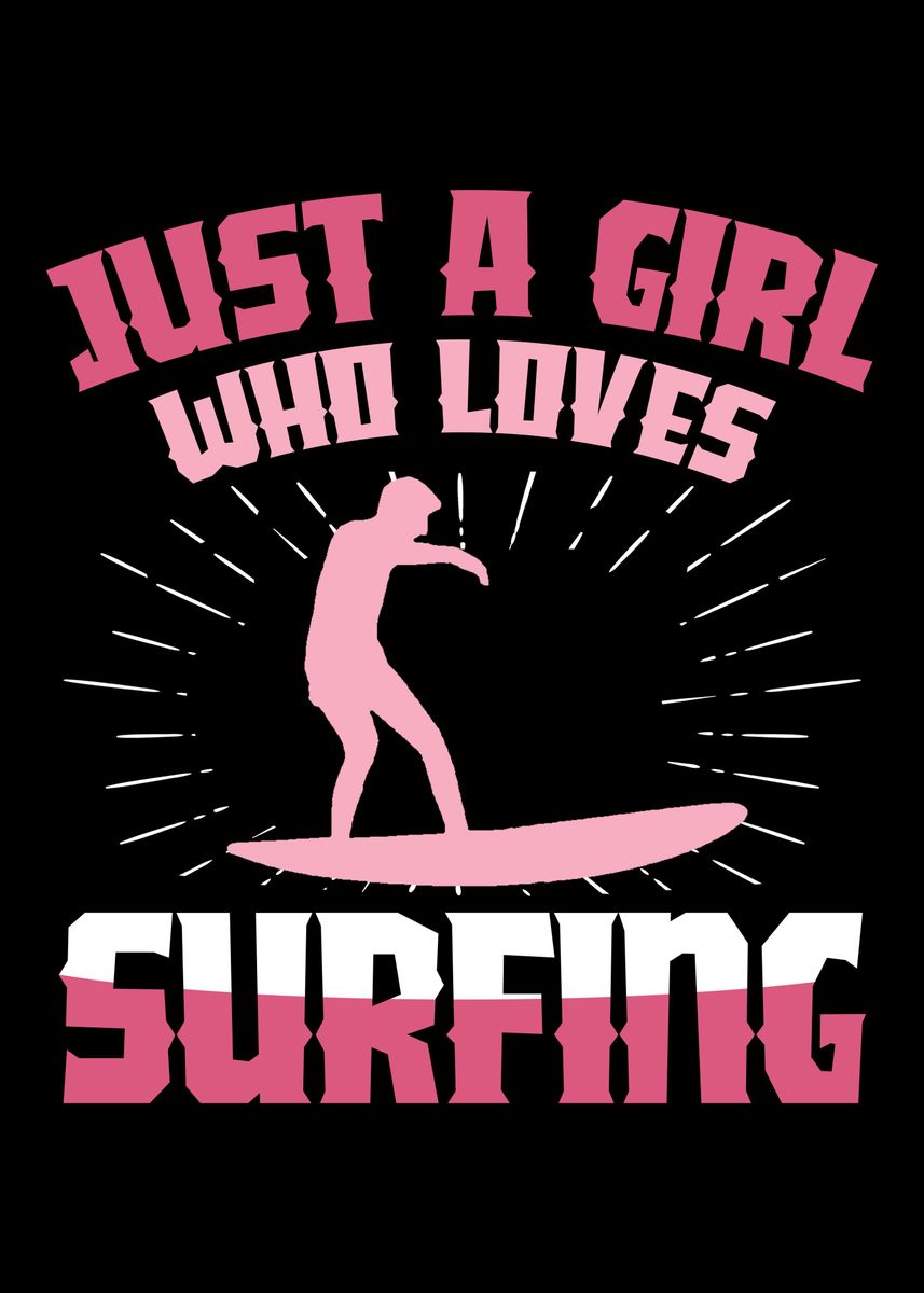 'Surfer girl' Poster by ankarsdesign | Displate