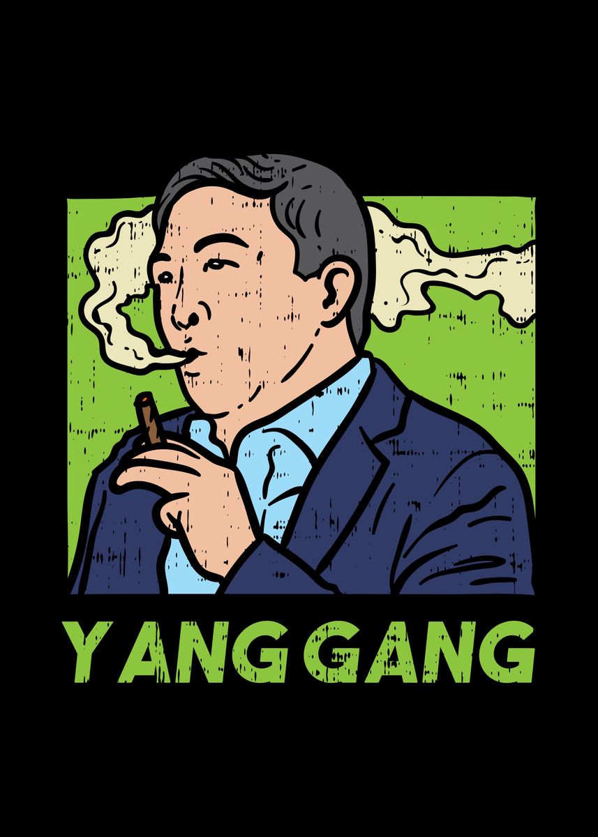 'Yang Smoking Weed' Poster, picture, metal print, paint by BoredKoalas ...