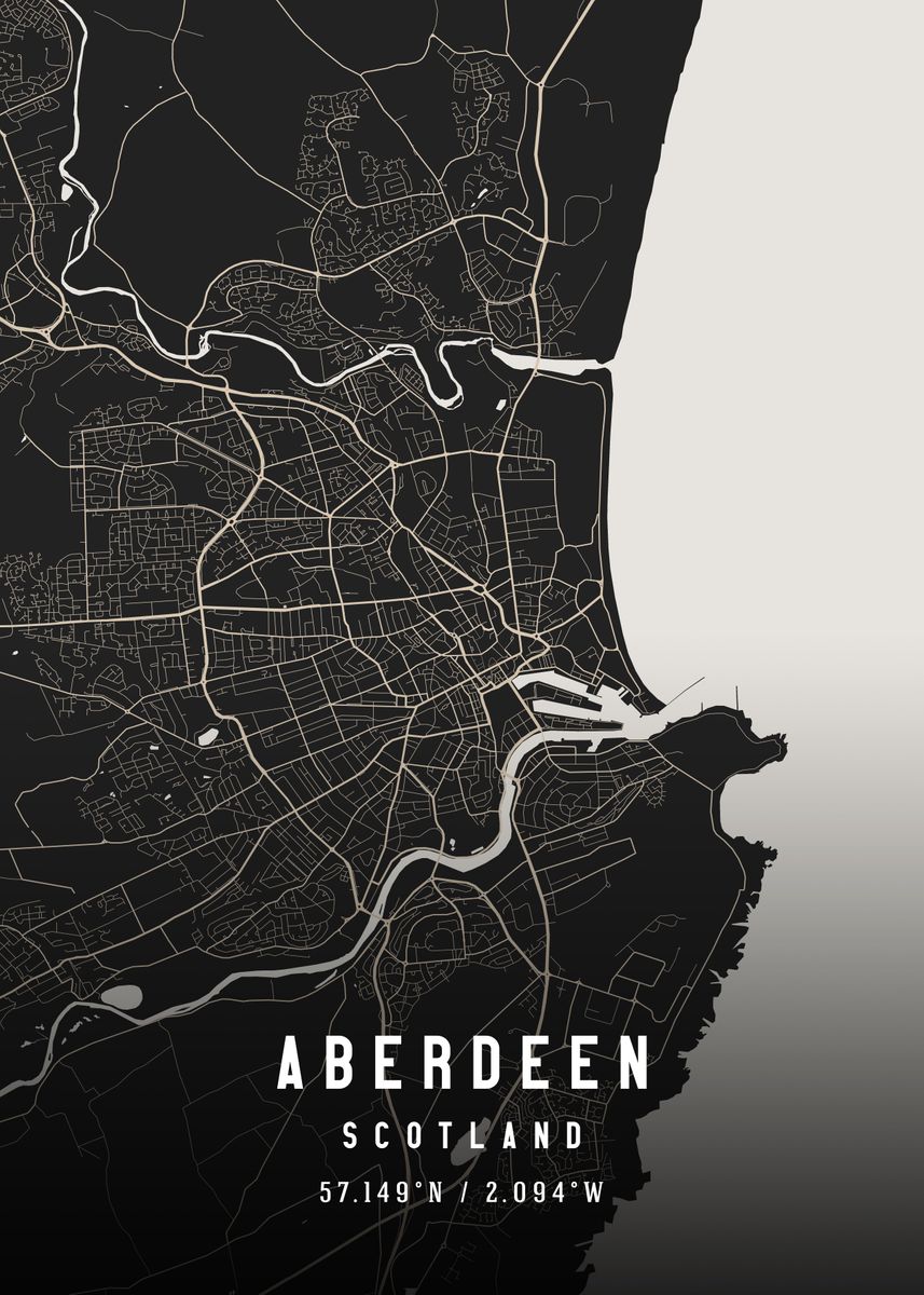 'Aberdeen Scotland' Poster, picture, metal print, paint by Five Senses ...