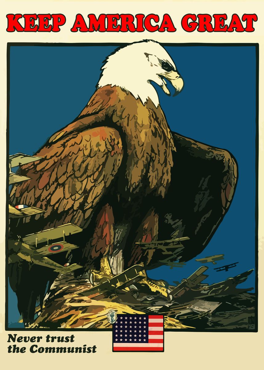 'KEEP AMERICA GREAT' Poster, picture, metal print, paint by ...