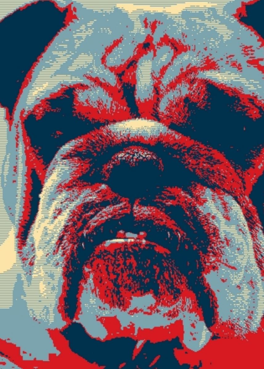 'Dog' Poster, picture, metal print, paint by Muhammad Iqbal | Displate