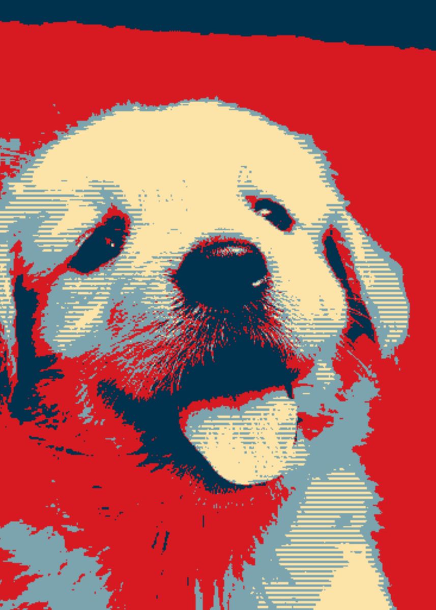 'DOG' Poster, picture, metal print, paint by Muhammad Iqbal | Displate