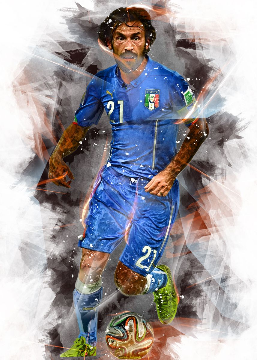 'Andrea Pirlo' Poster, picture, metal print, paint by Mcgilvery Colby ...