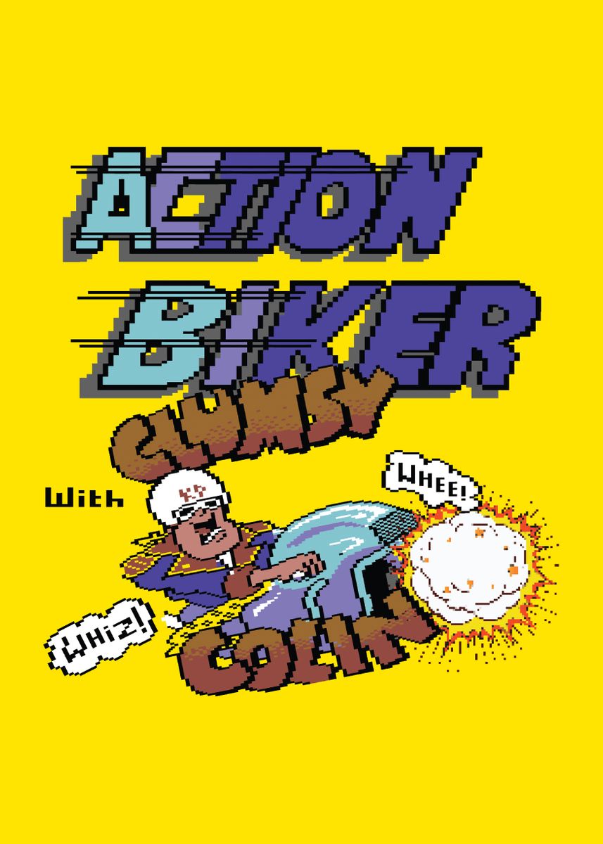 'Action Biker' Poster, picture, metal print, paint by Chris Corkin ...