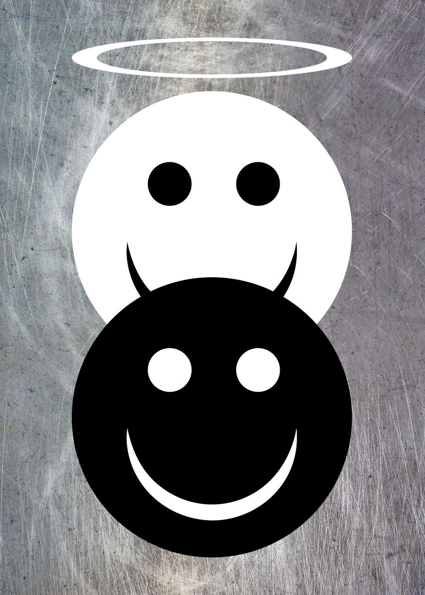 'Angel Devil Metallic' Poster by Atomic Chinook | Displate