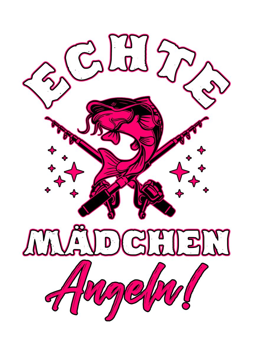 'Real Girls Fishing' Poster, picture, metal print, paint by schmugo ...