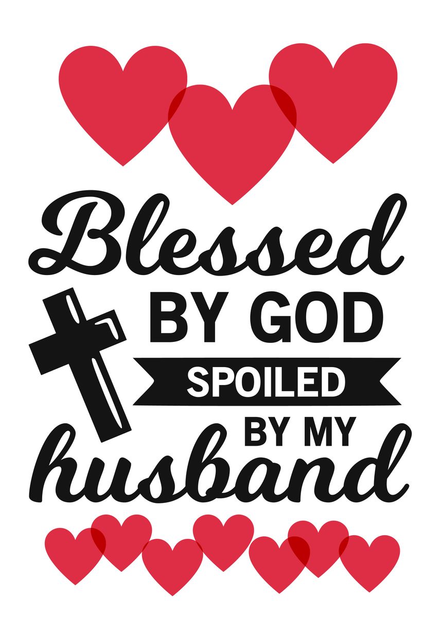 'BLESSED WHITE BACKGROUND' Poster, picture, metal print, paint by ...