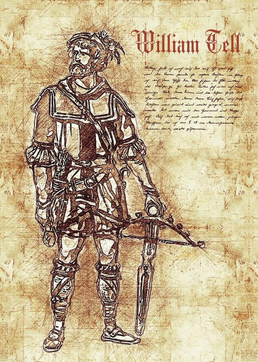 'William Tell' Poster, picture, metal print, paint by Printed Artings ...