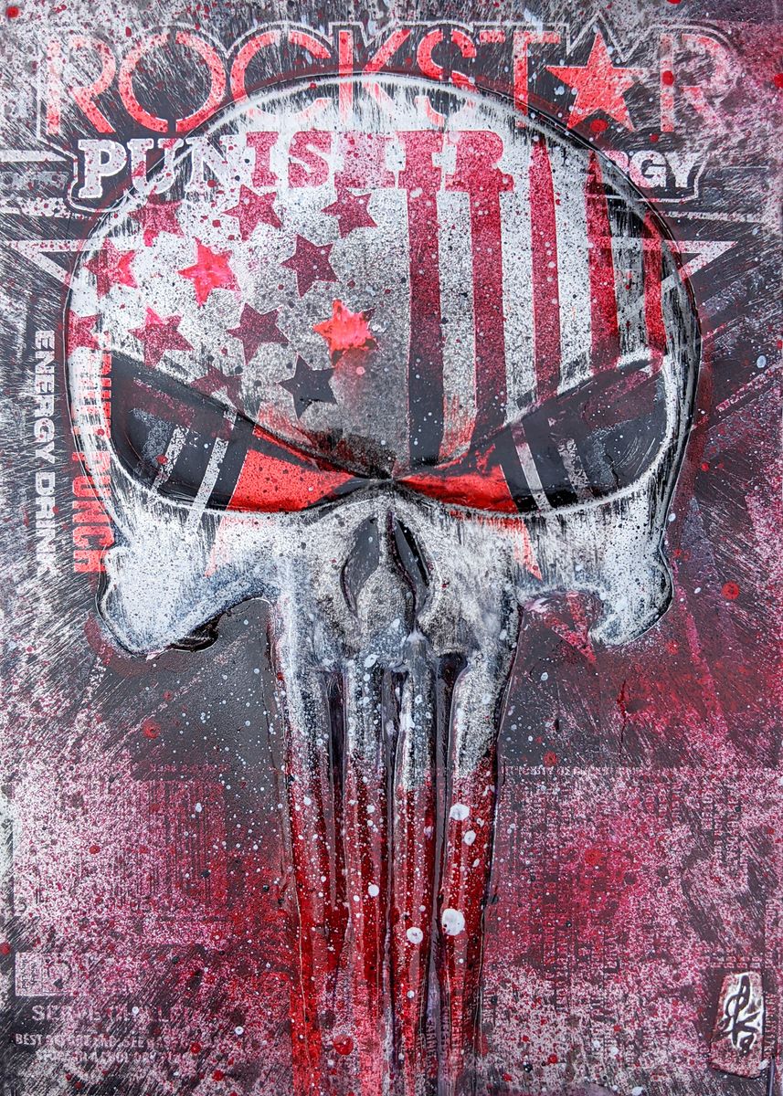 'ROCKSTAR SKULL' Poster, picture, metal print, paint by Chris Duncan ...