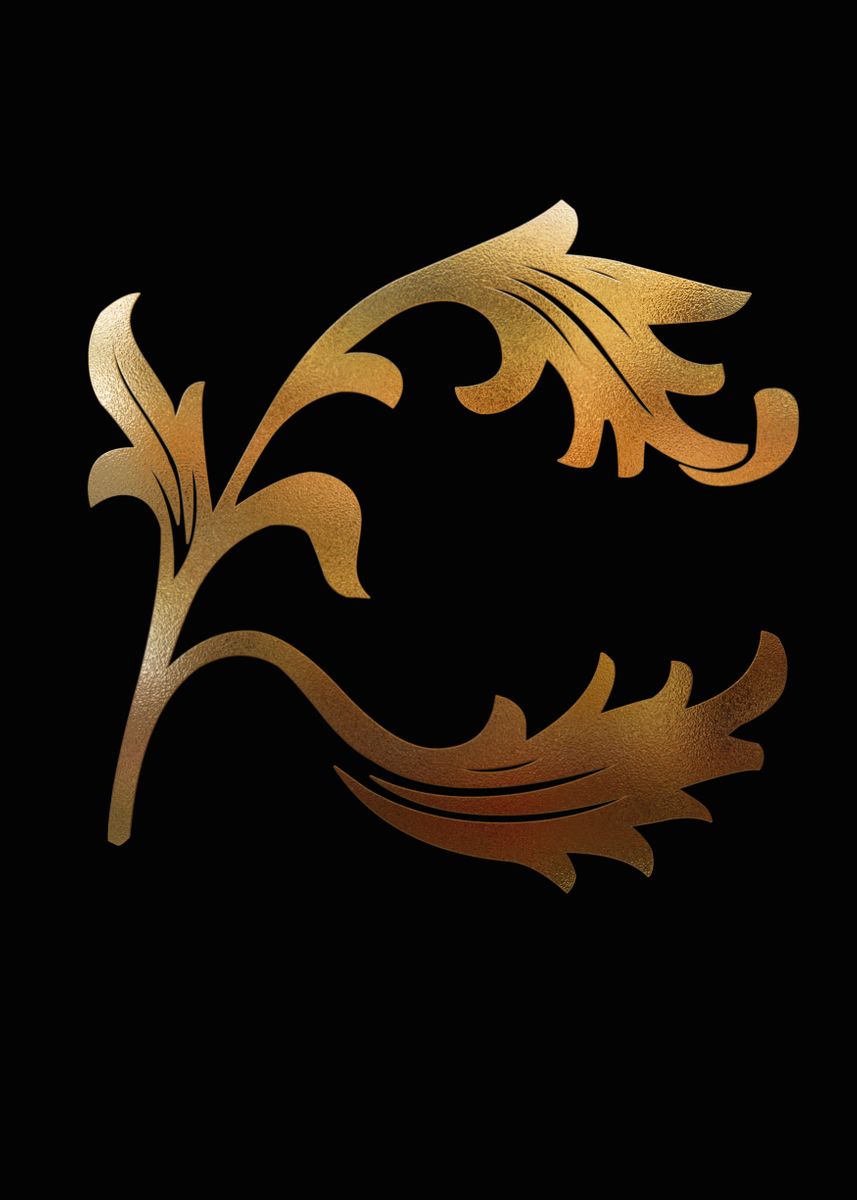 'Abstract Metal Floral 2' Poster by Elaine Manley | Displate