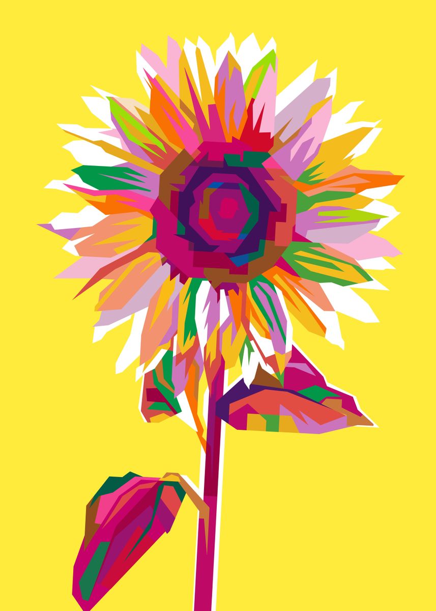 'Sun Flower' Poster by Imad Wpap | Displate